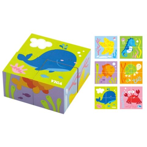 Six Sided Cube Puzzle - Sea Creatures - Interiors